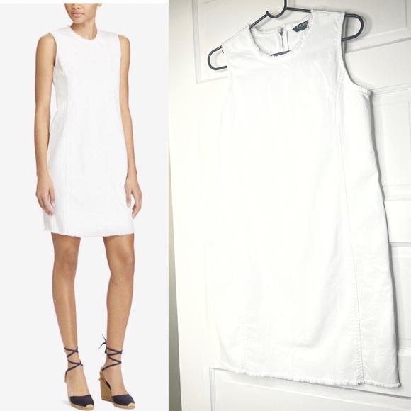 Lauren Ralph Lauren | Dresses | Lauren Ralph Lauren Rl White Denim Raw ...
